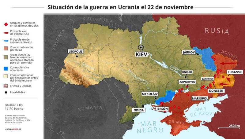 Ucraina, la mappa della guerra - LaPresse